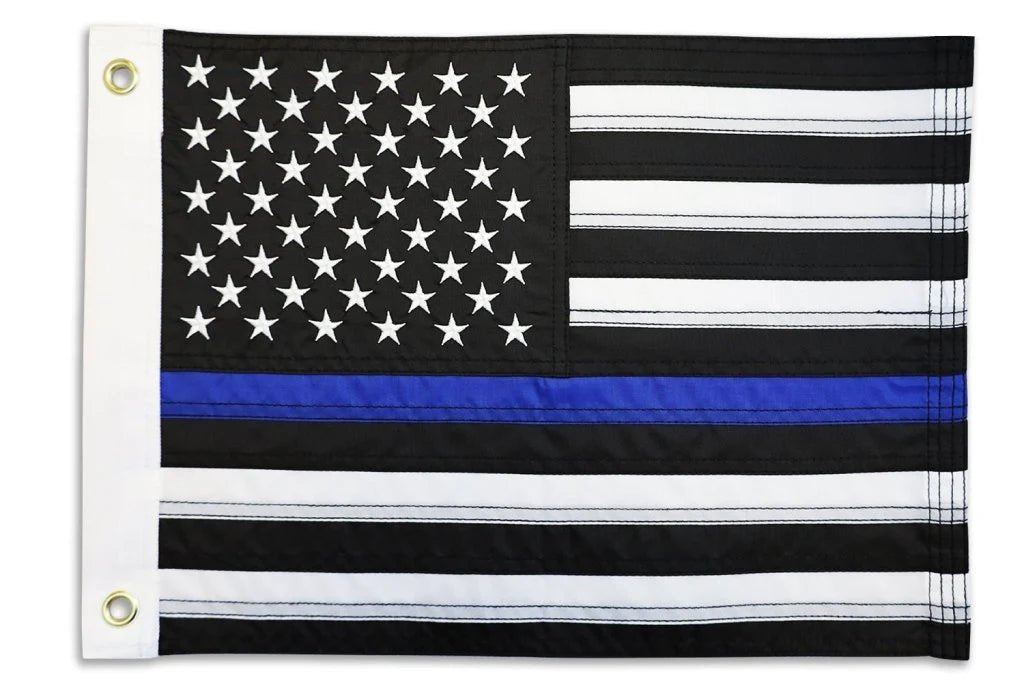 THIN BLUE LINE BOAT FLAG MADE IN USA