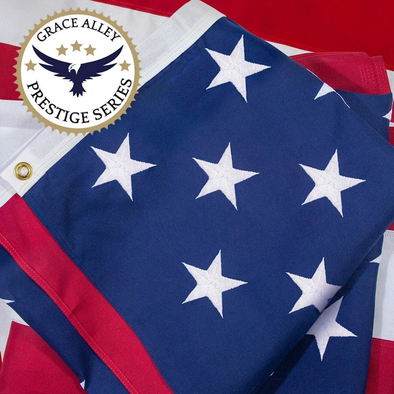 AMERICAN FLAG MADE IN USA - 4x6 FT Prestige Series Embroidered Flag