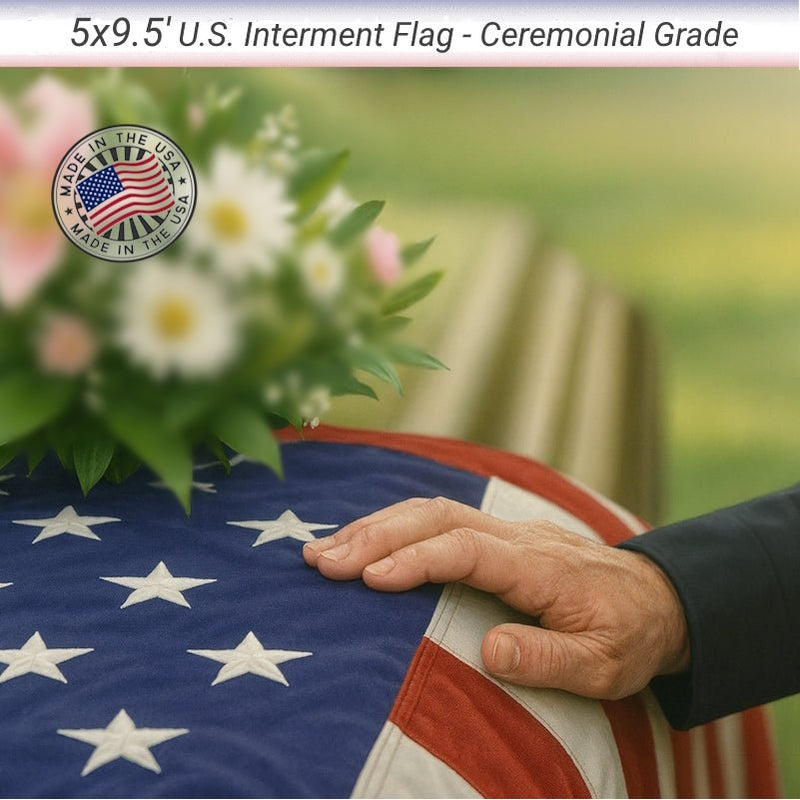 5x9.5 U.S. Interment Flag – Premium Burial Flag Made in USA