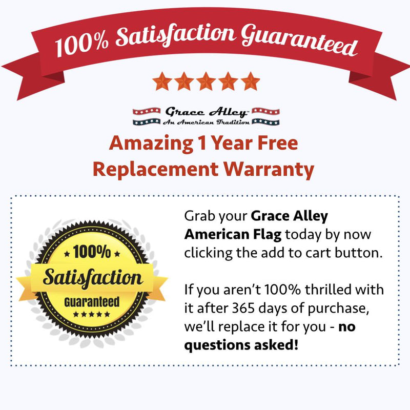 AMERICAN FLAG MADE IN USA - 2x3 FT Embroidered Flag