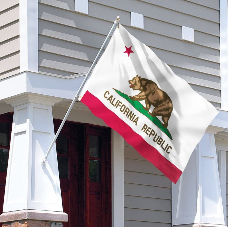CALIFORNIA 3x5 FT EMBROIDERED FLAG - DOUBLE SIDED
